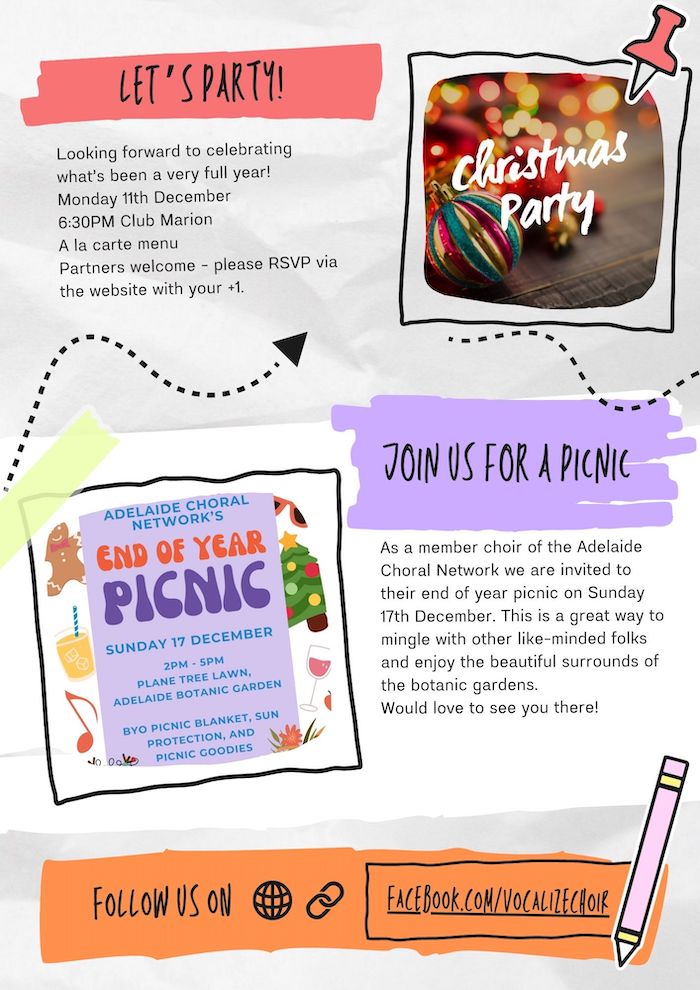 Vocalize Choir Newsletter